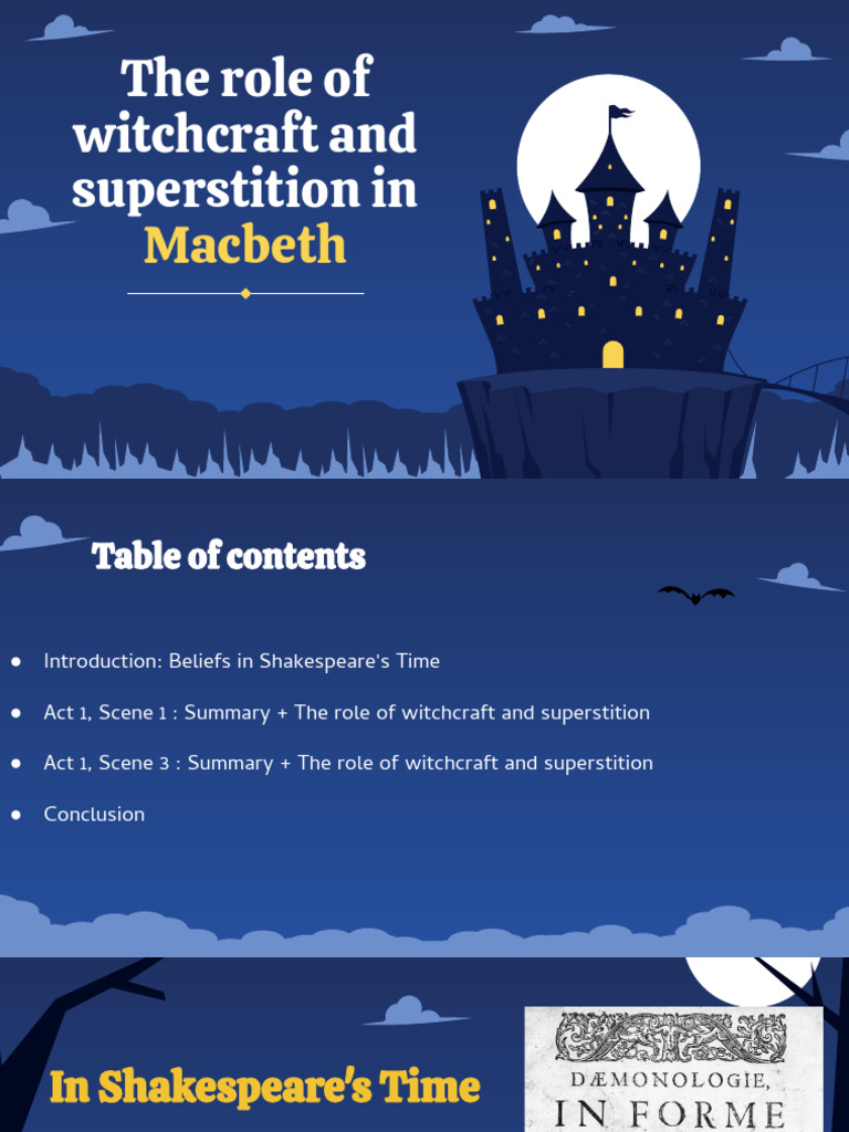 The Role of Witchcraft and Superstition in Macbeth | PDF | Macbeth | Superstitions