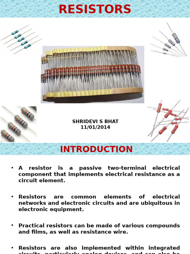 RESISTORS | Download Free PDF | Resistor | Electrical Resistance And ...
