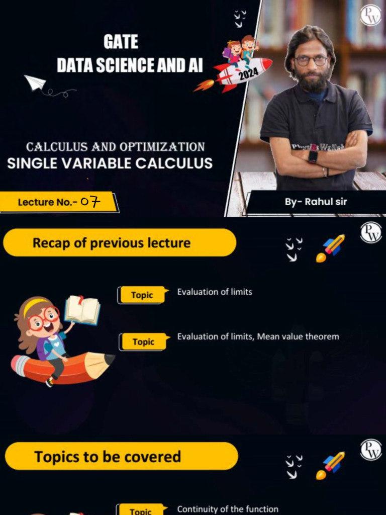 Single Variable Calculus 07 - Class Notes | PDF