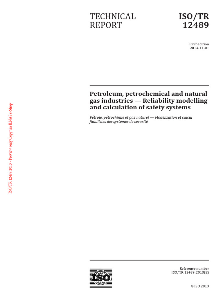 ISO#TR 12489 2013 (E) - Character PDF Document | PDF | Reliability ...