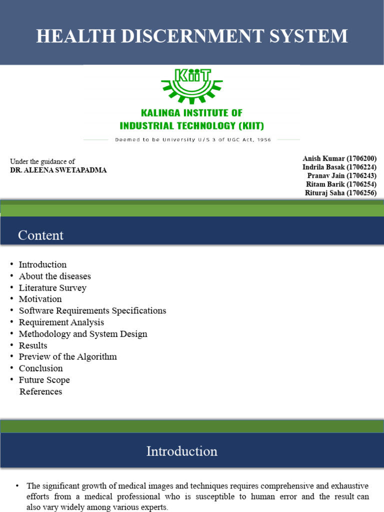 Health Discernment System | PDF | Cancer | Computing