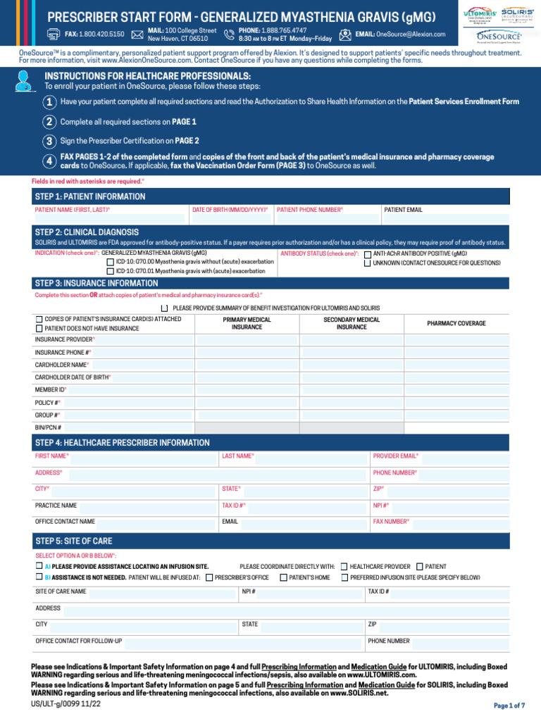 Patient Start Form Ultomris | PDF | Breastfeeding | Vaccines