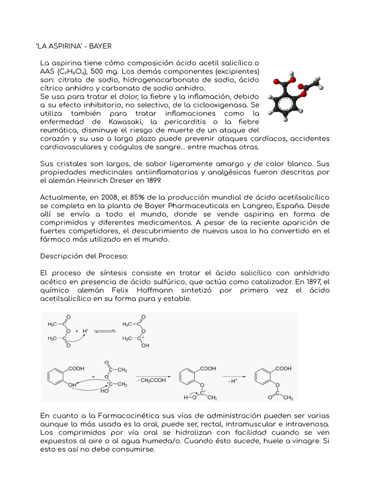 La Aspirina | PDF | Aspirina | Drogas