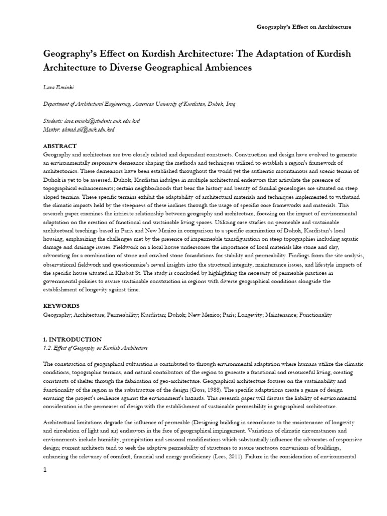 Final Project - Research Paper (Lava Eminki) | PDF | Sustainability | Geography