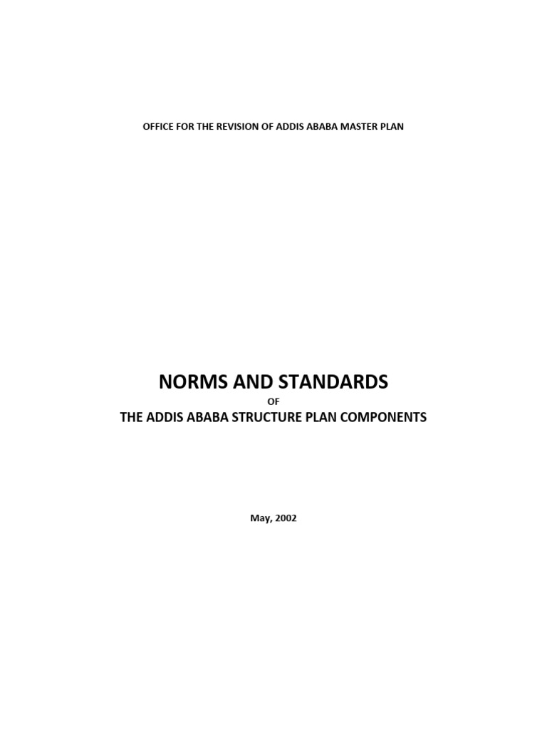 Addis Ababa Structural Master Plan - Norms and Standards | PDF ...