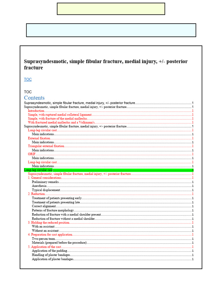 Suprasyndesmotic, Simple Fibular Fracture, Medial Injury, + - Posterior ...