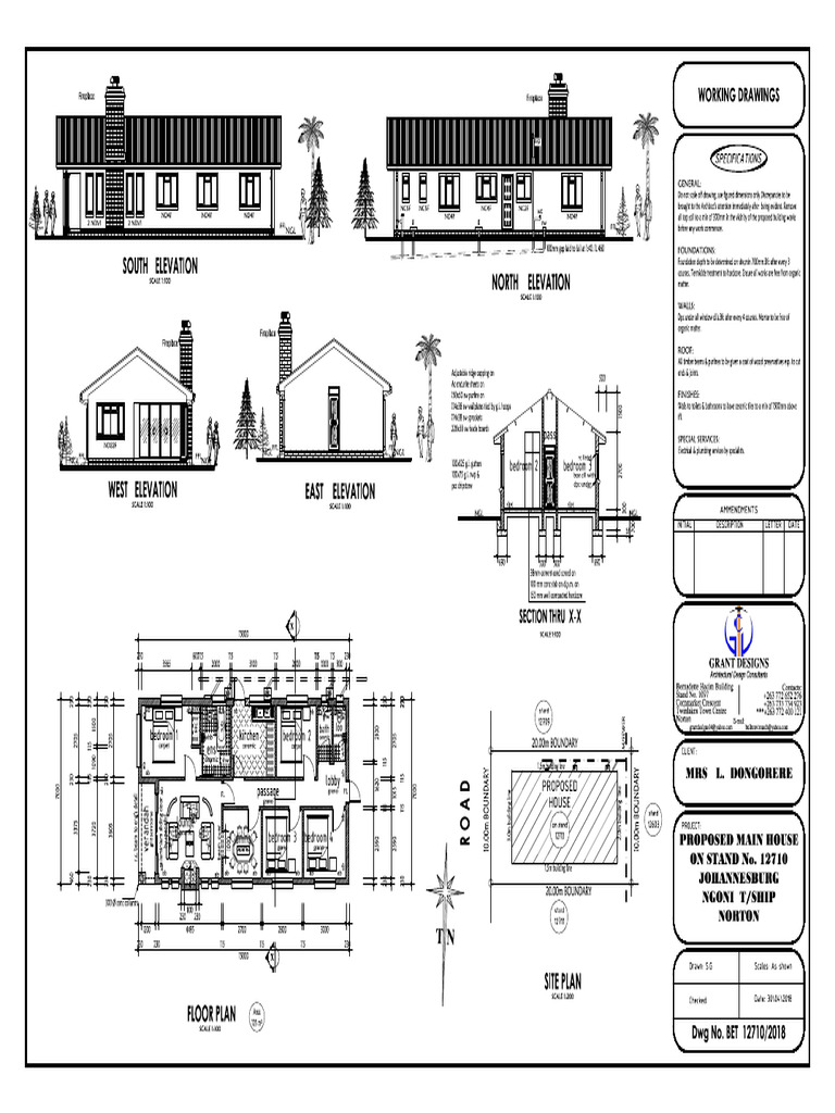 L Dongorere 12710 Joburg 7 Roomed Gabled - Final - Model | PDF