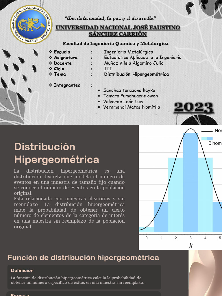 Distribución Hipergeométrica Corecccionnnn122456 | PDF | Muestreo ...