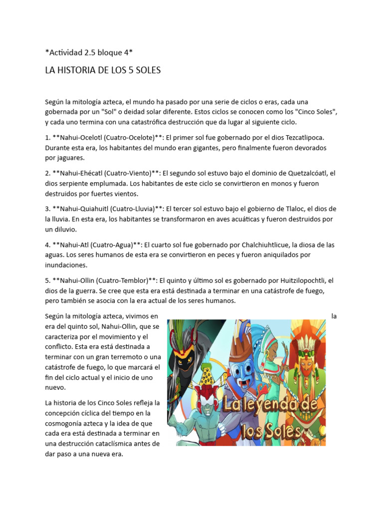 La Historia de Los 5 Soles | PDF