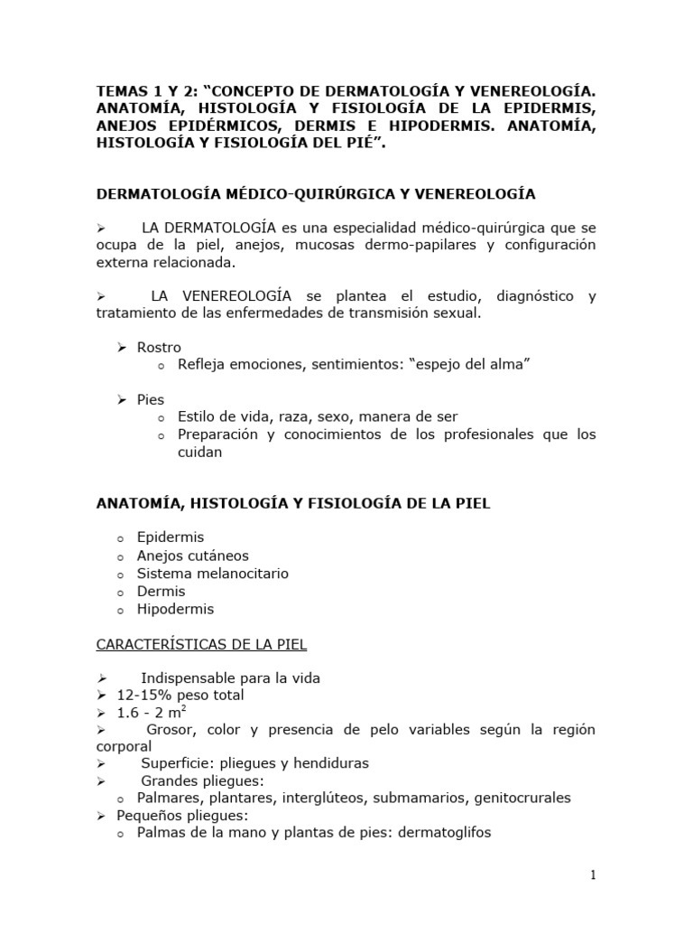 Derma T 1-2 | PDF | Piel | Epidermis