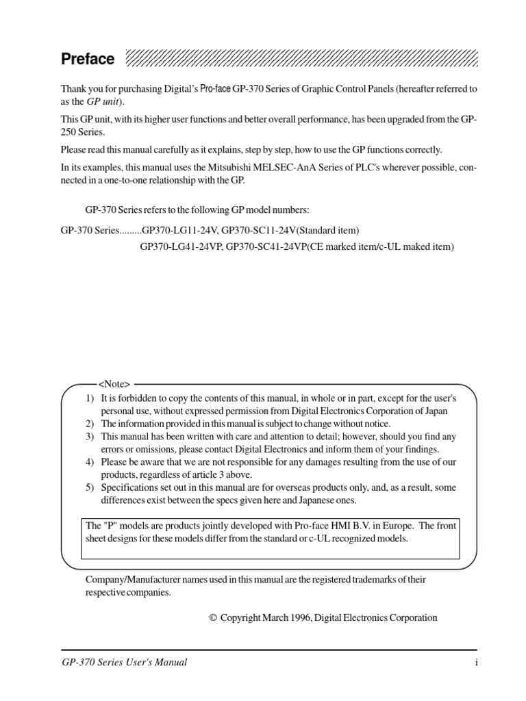 Manual Gp370 Mm21b Eng | PDF | Programmable Logic Controller | Personal ...