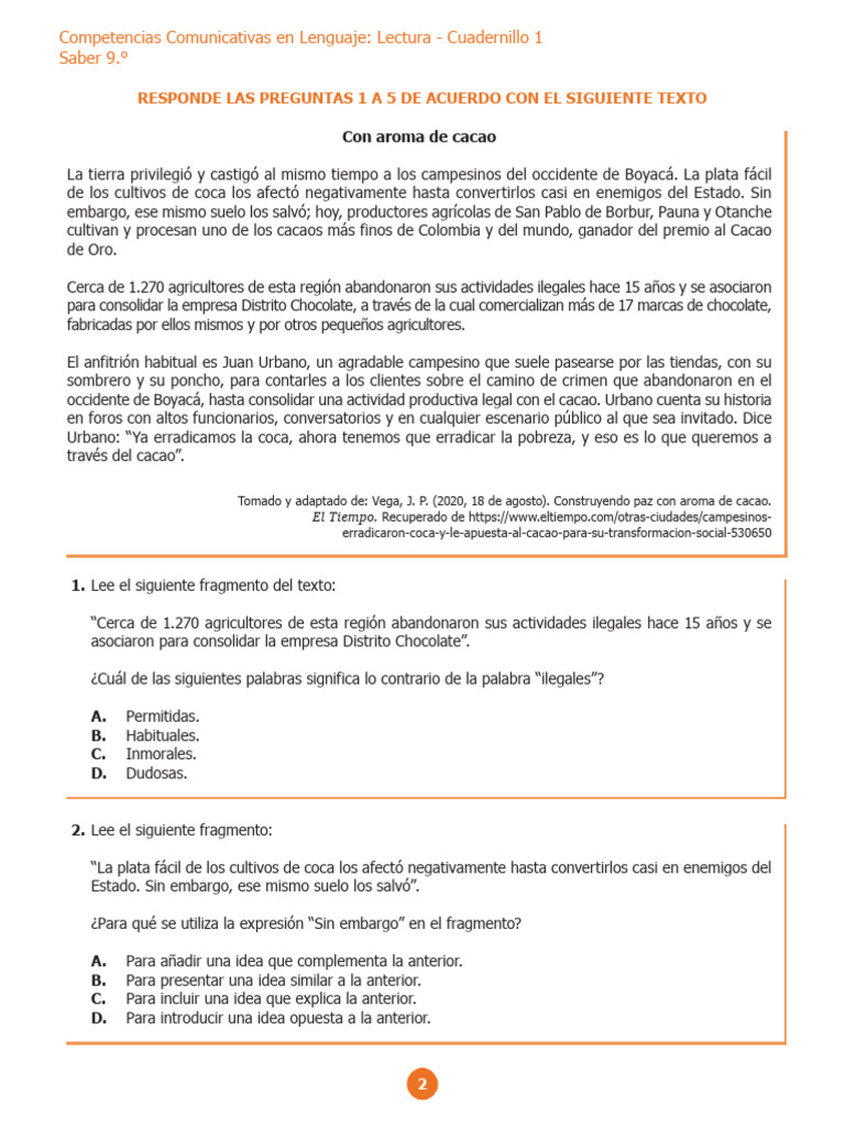 Nivelacion Tercer Periodo Grado 903 - 101 | PDF | Chocolate