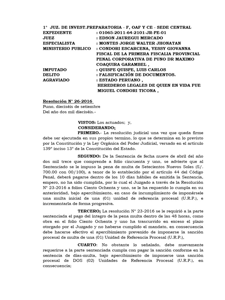 Multa y Sanciones por Incumplimiento | PDF | Sentencia (ley) | Multa (pena)