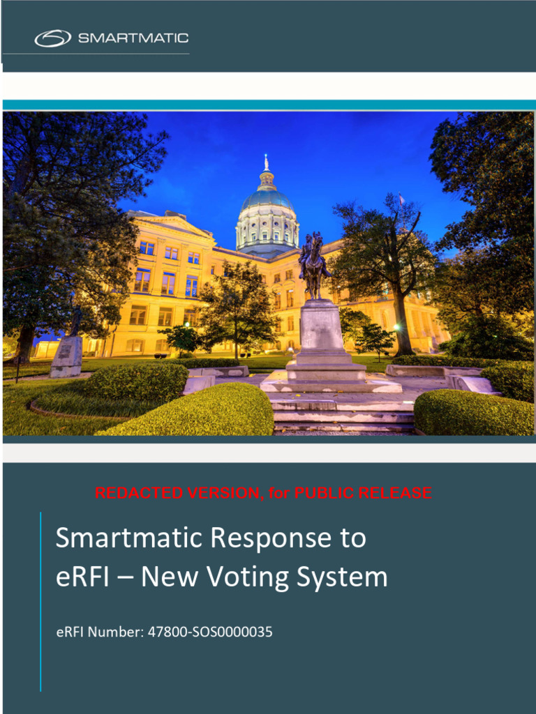 Smartmatic RFI - Redacted | PDF | Voting | Voting Machine