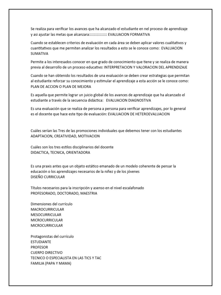 123321 | PDF | Evaluación | Plan de estudios