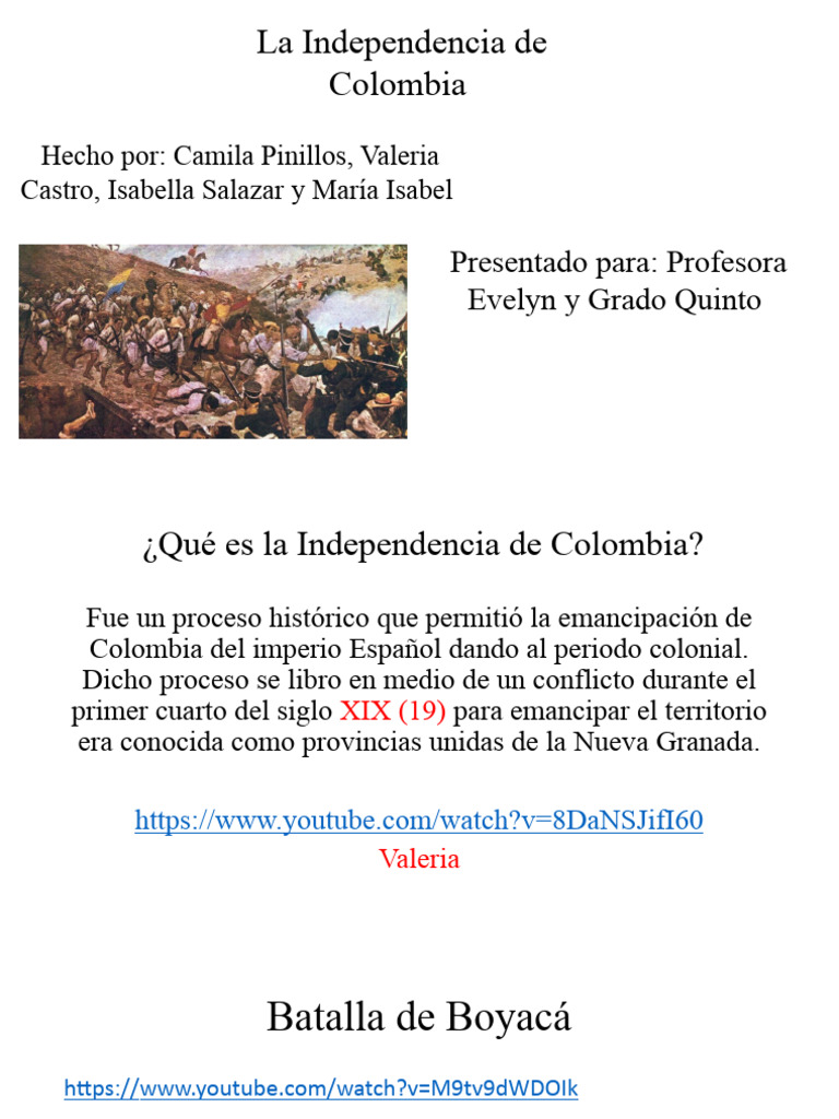 Proceso de Independencia de Colombia | PDF | Colombia | Comunidad andina