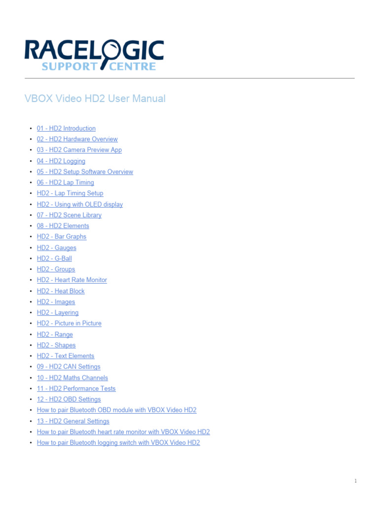 VBOX Video HD2 User Manual 2018 | PDF | Ios | Bluetooth
