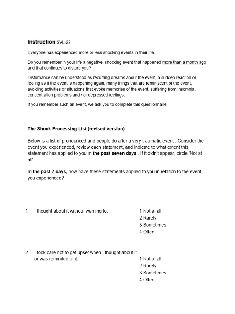 SVL 22 English | Download Free PDF | Psychological Trauma | Emotions