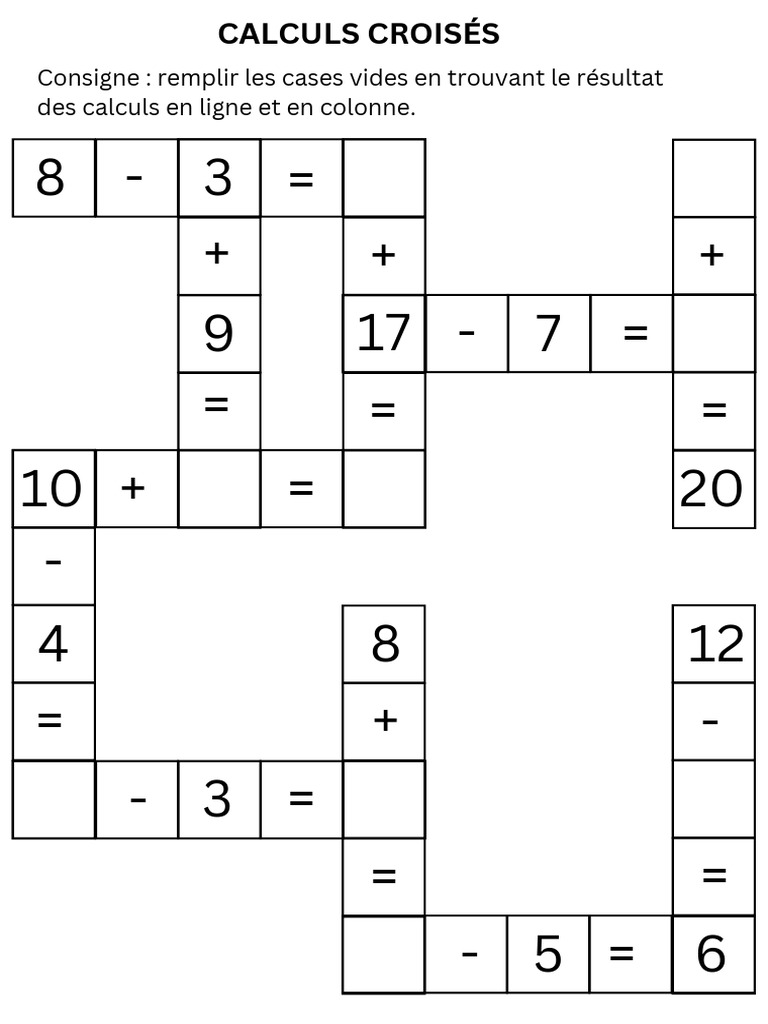 calculs-croisés-opérations-mathématiques | PDF