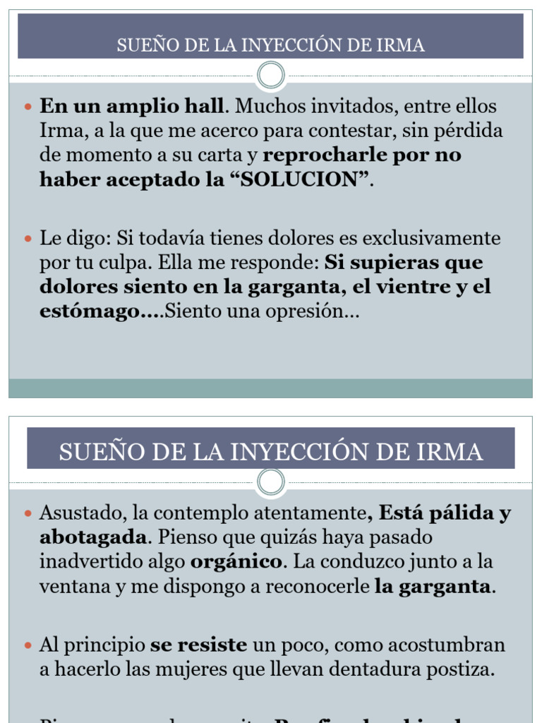 PowerPoint El Sueño de Irma | PDF