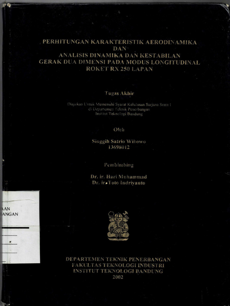 Analisis Kestabilan Roket RX 250 | PDF