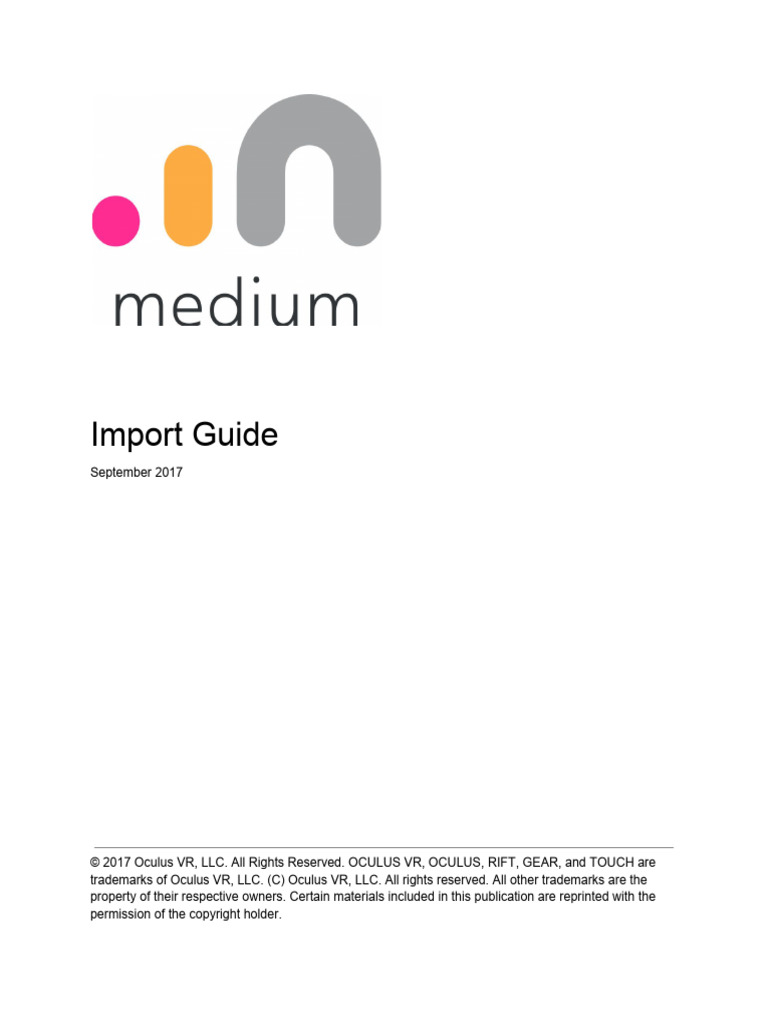 Adobe Medium Import Guide | PDF