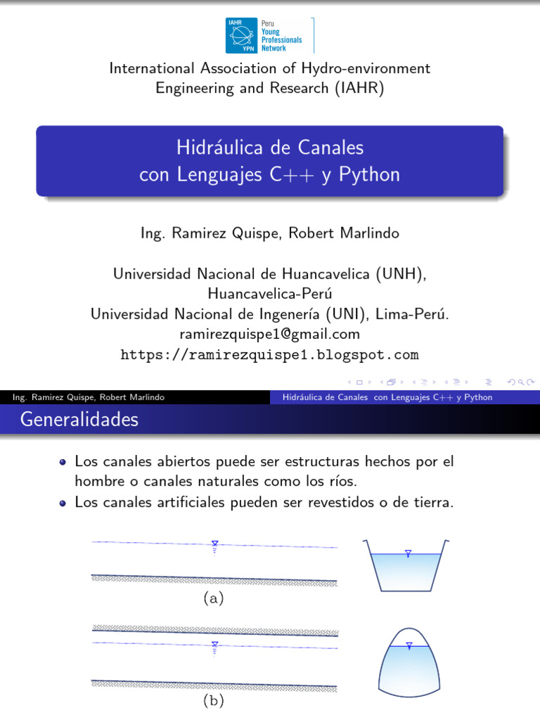 Hidraulica de Canales Hidraulica Canales | PDF | Agua | Programación de computadoras