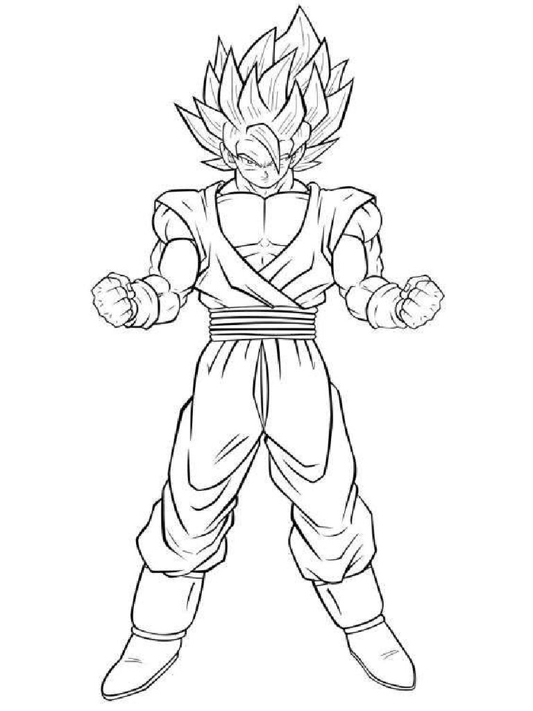Goku para Colorear 1 | PDF