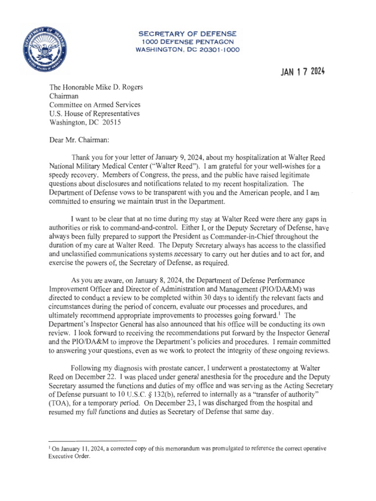 SD Letter To Chairman Rogers | PDF