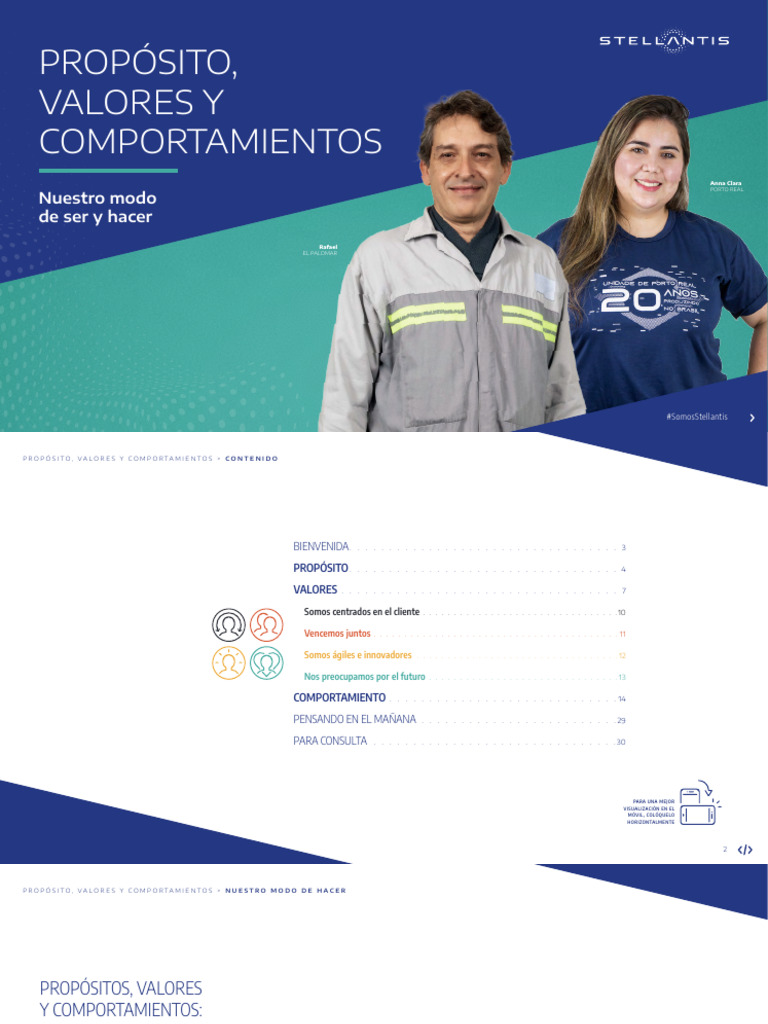 Cartilha Valores Stellantis Es | PDF | Cliente | Aprendizaje
