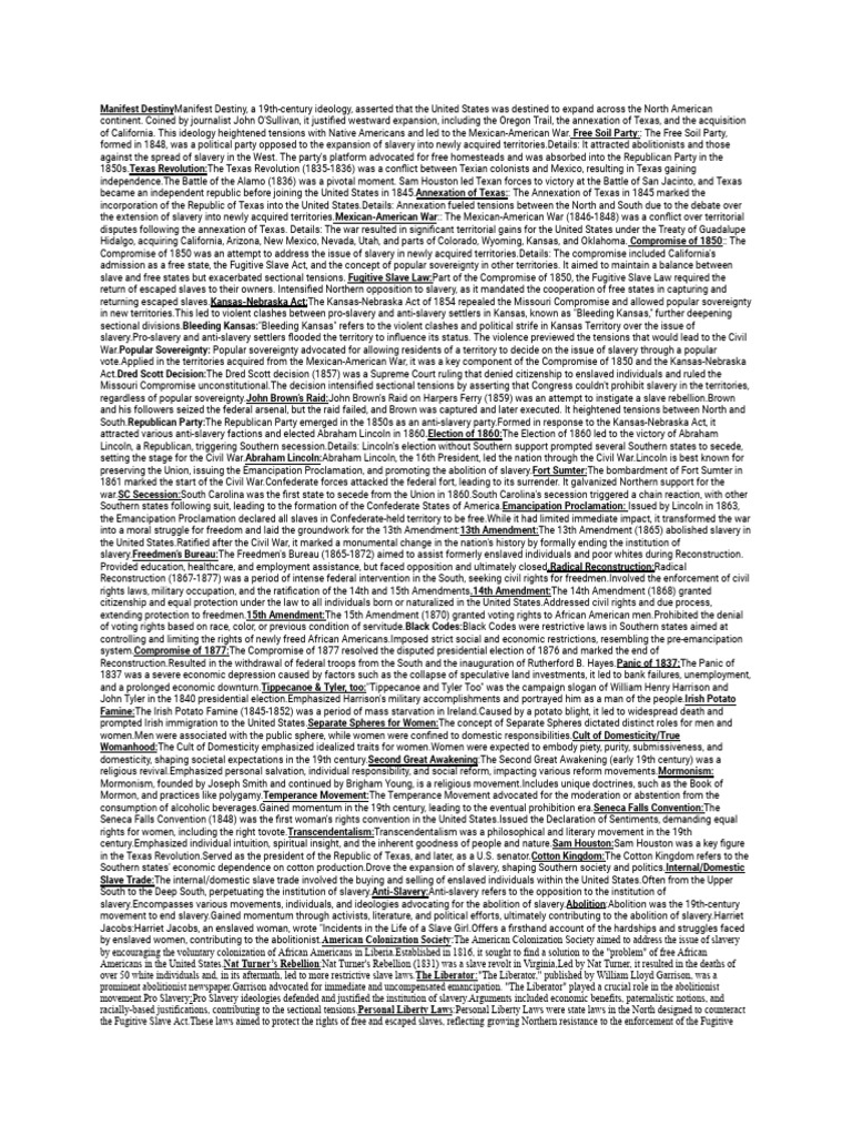 Abolitionist Movements and Key Events | PDF | Abolitionism In The ...