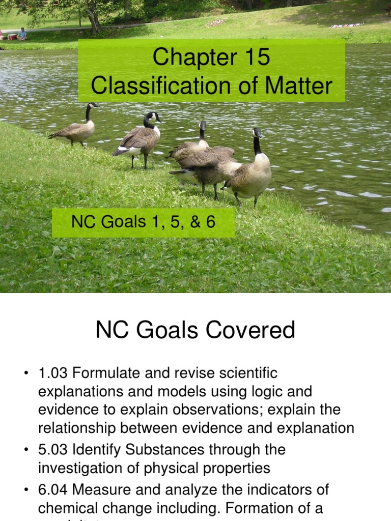 Chapter 15 Classification of Matter | PDF | Mixture | Chemical Compounds