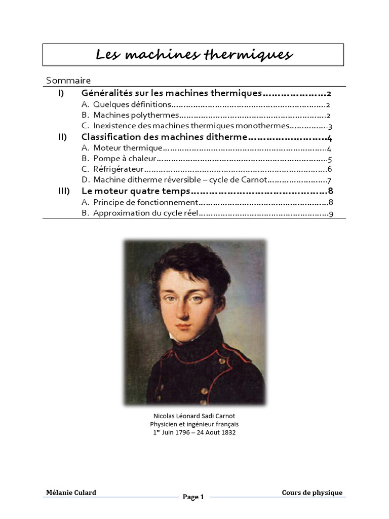 Les Machines Thermiques | PDF