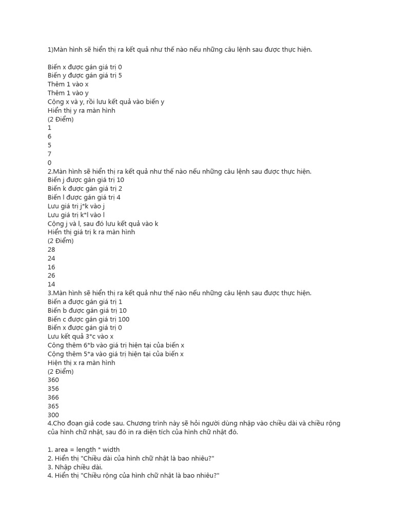 đề thi thửu (môn ktlt) | PDF