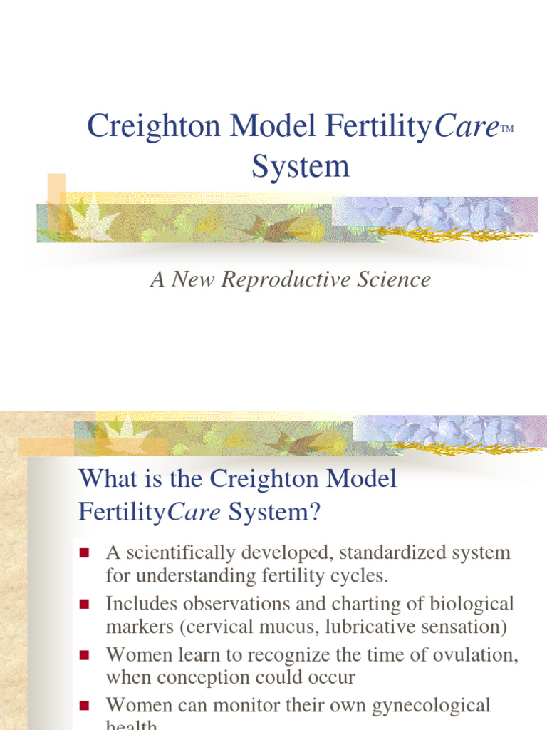 Creighton Model FertilityCare Overview | PDF | Fertility | Birth Control