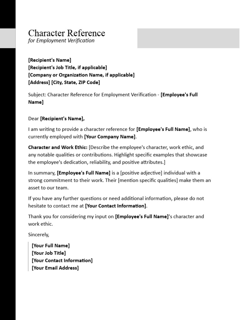 character-reference-for-employment-verification | PDF