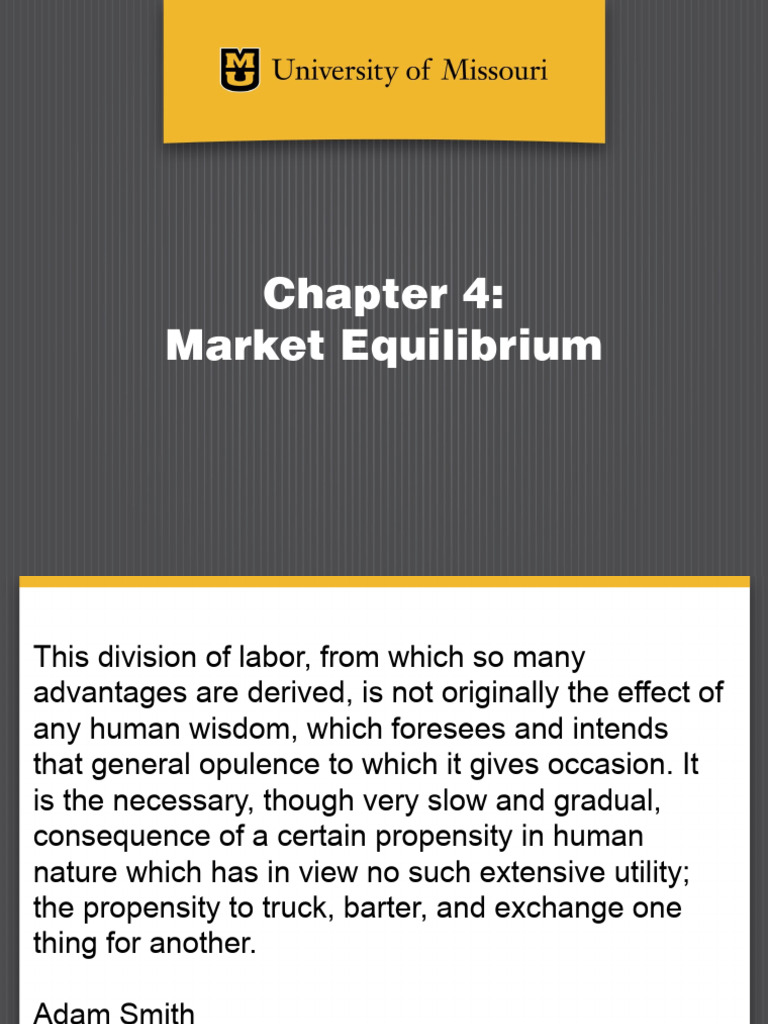 CH 4 - Equilibrium | PDF | Economic Equilibrium | Supply And Demand
