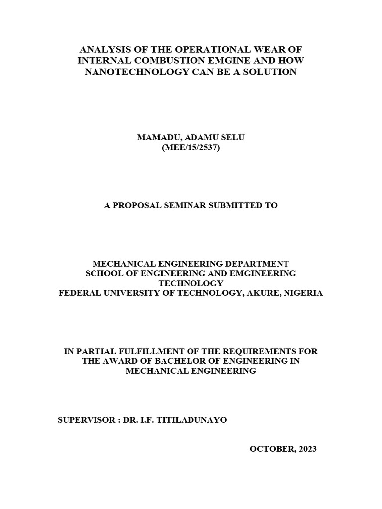 Project Proposal Seminar | PDF