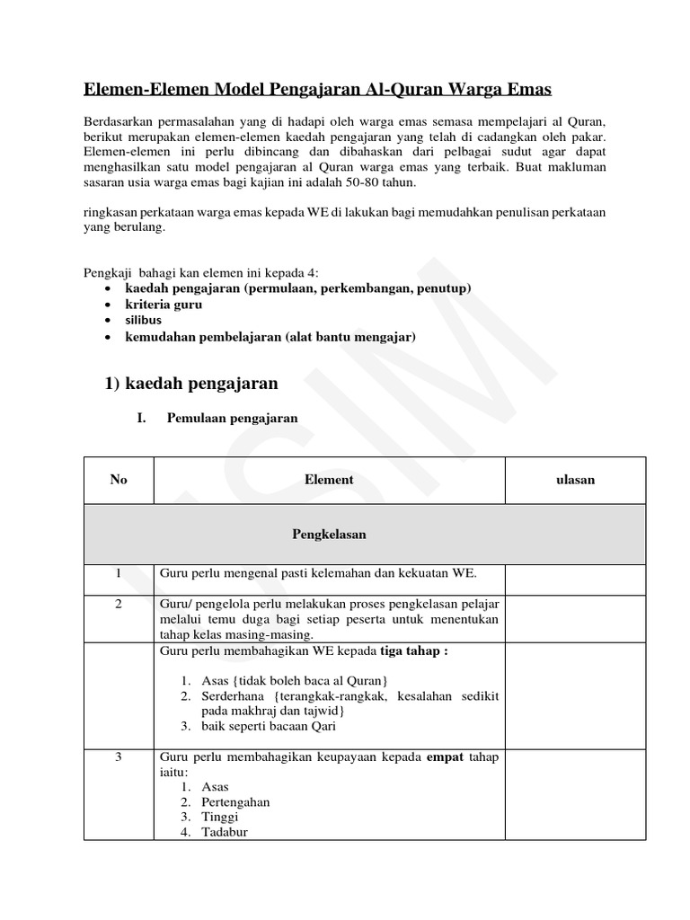 Elemen-Elemen Model | PDF