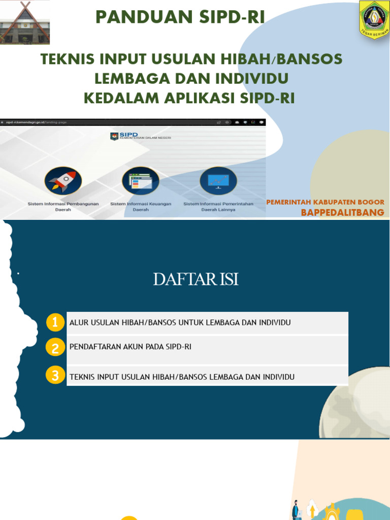 Panduan Teknis Input Usulan Hibah-Bansos Tahun Perencanaan 2024-1 | PDF