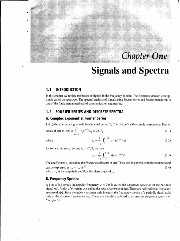 Ch01_Signal and Spectra | PDF | Spectral Density | Fourier Transform