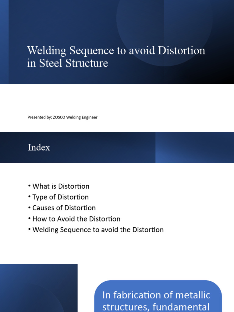 Welding Sequence to Avoid Distortion in Steel Structure | PDF | Construction | Welding