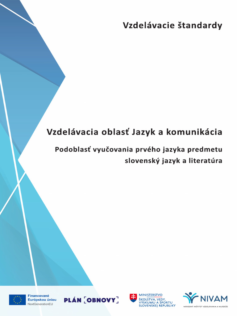 Slovensky Jazyk A Literatura | PDF