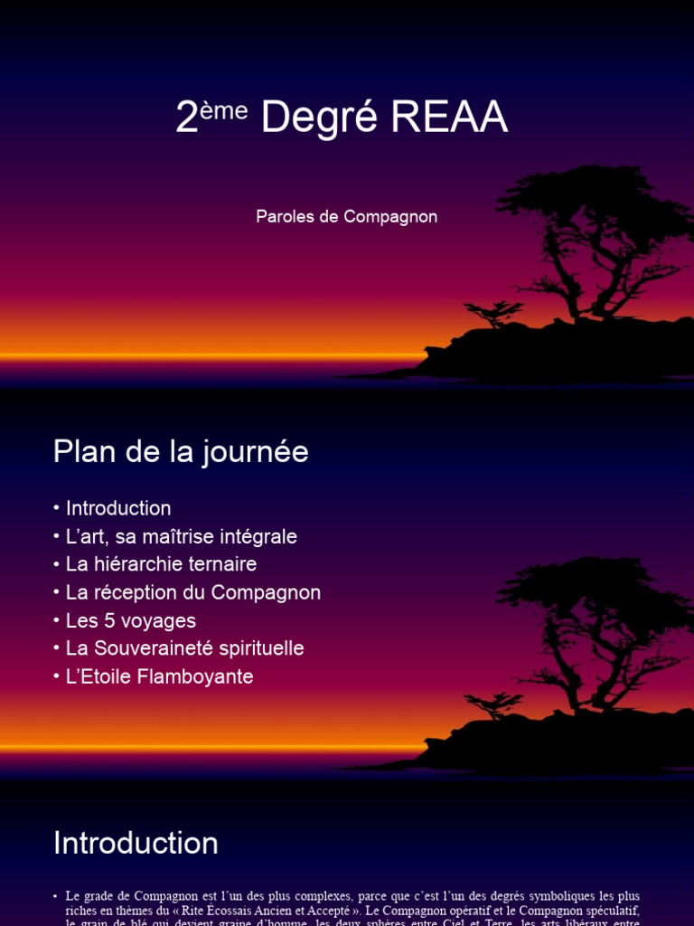 Compagnon au 2ème Degré REAA | PDF | Spiritualité | Enseignement des Arts libéraux