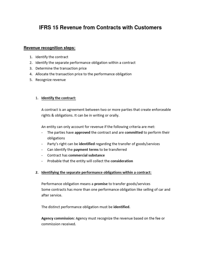 IFRS 15: Revenue Recognition Guide | PDF | Repurchase Agreement | Prices