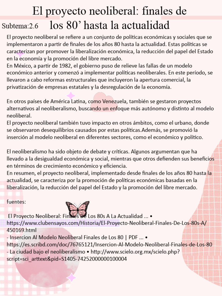 El Proyecto Neoliberal | PDF