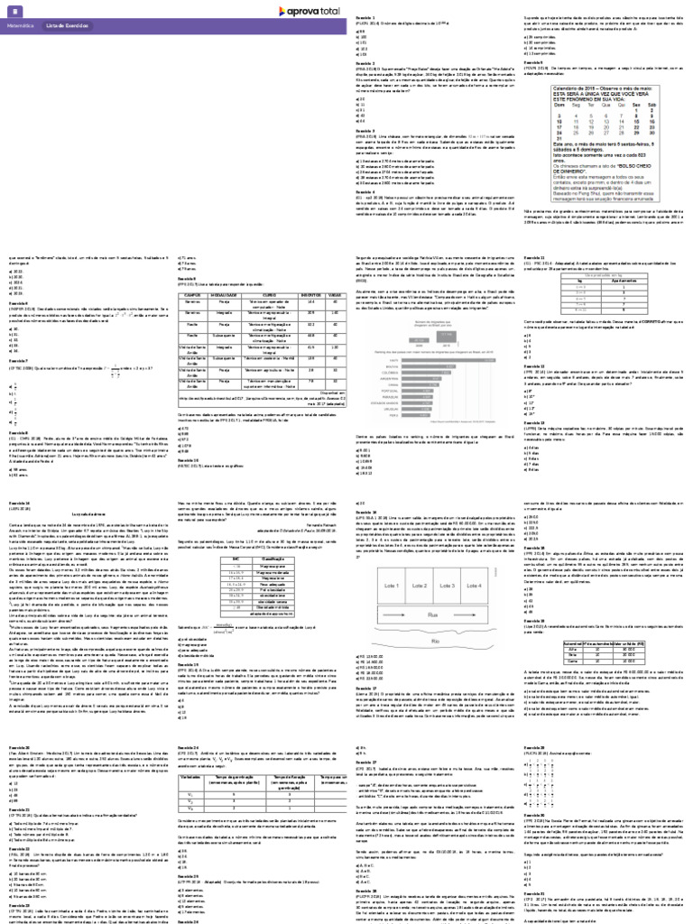 Matemática - Aprova Total 1 | PDF