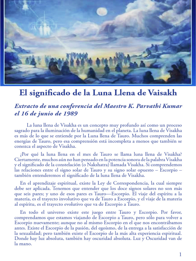 Significado Luna Llena Vaisakh | PDF | Religión y espiritualidad