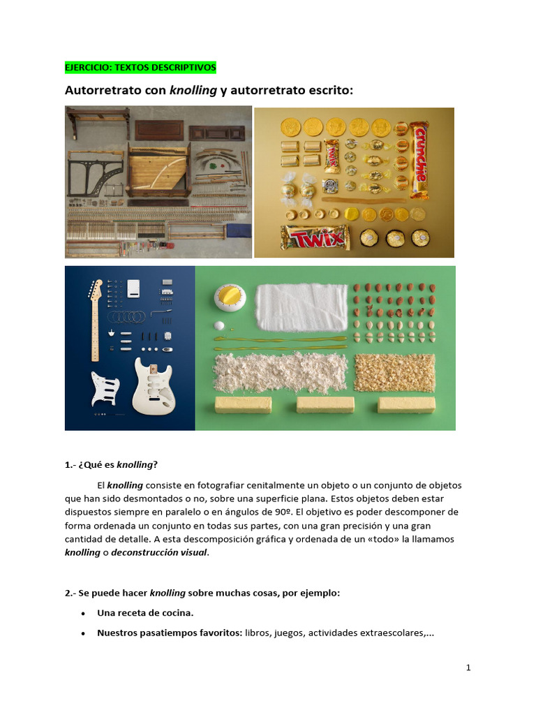Bachillerato Knolling y Autorretrato 22.23 PDF | PDF
