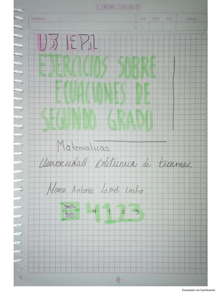 Ecuaciones de Segundo Grado | PDF